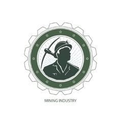 Mining tool graphic design element Royalty Free Vector Image