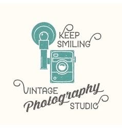 Retro Camera Photography Set Labels or Royalty Free Vector