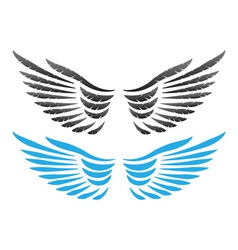 Polygonal folded wings Royalty Free Vector Image