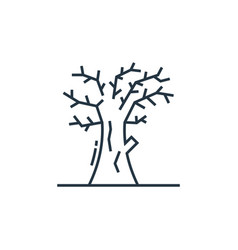 Dead tree icon tree editable stroke Royalty Free Vector