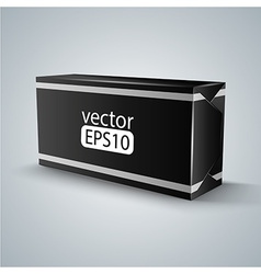 Black wrap box package Royalty Free Vector Image