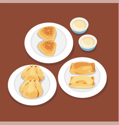 Chinese dessert Royalty Free Vector Image - VectorStock