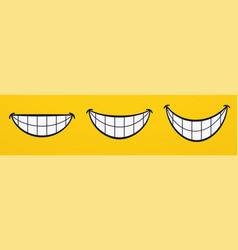 Melting yellow smile positive smiling faces Vector Image