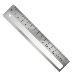 Realistic metal ruler markup for 10 inches Vector Image