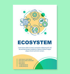 Sustainable event poster template layout eco Vector Image