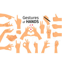 Finger pointing gesture Royalty Free Vector Image