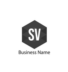 Initial letter sv logo template design Royalty Free Vector