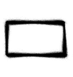 Rectangular frame black graffiti tag pattern Vector Image
