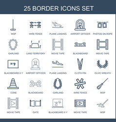 Border icons Royalty Free Vector Image - VectorStock