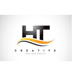 Ht h t letter logo design creative icon modern Vector Image