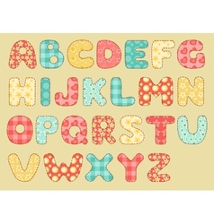 Quilt alphabet Royalty Free Vector Image - VectorStock