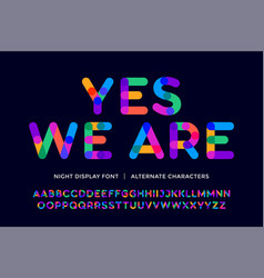 Kids style colorful font playful alphabet letters Vector Image