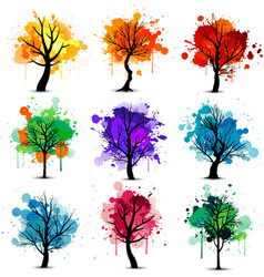 Beautiful abstract color tree background Vector Image