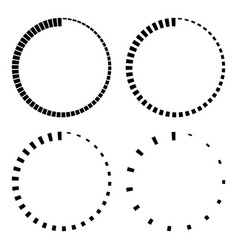 Set round logo frames with geometric pattern Vector Image