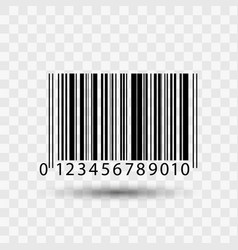 Barcode isolated on transparent background Vector Image