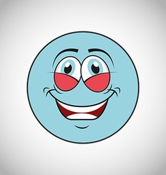 Funny happy emoticon icon Royalty Free Vector Image