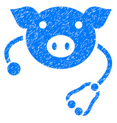 Cow veterinary icon grunge watermark Royalty Free Vector
