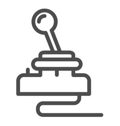 Joystick button with arrows line icon game pad Vector Image