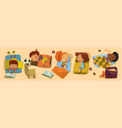 Elementary class bedtime character Royalty Free Vector Image