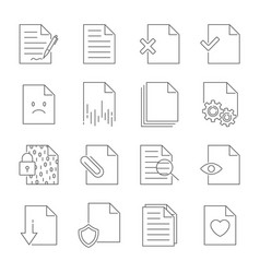 Machine learning line web glyph icons Royalty Free Vector
