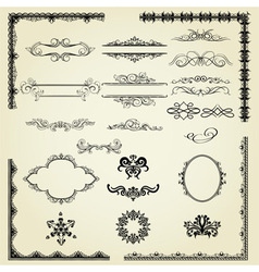 Set of vintage lines Royalty Free Vector Image