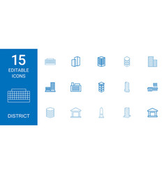 District icons Royalty Free Vector Image - VectorStock