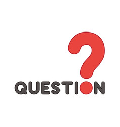 Icon concept of question word with question mark Vector Image