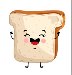 Funny puff pastry isolated cartoon character Vector Image