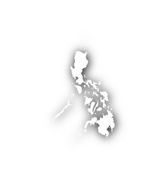 Map of the philippines with shadow Royalty Free Vector Image