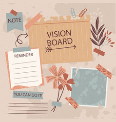 Hand drawn vision board Royalty Free Vector Image