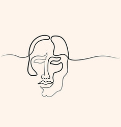 Continuous Line Drawing Man Face Vector Images (over 740)