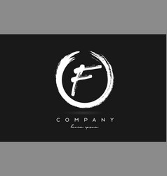 F alphabet letter icon logo black and white Vector Image