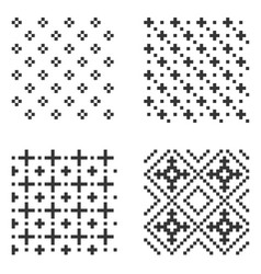 Pixel pattern set Royalty Free Vector Image - VectorStock