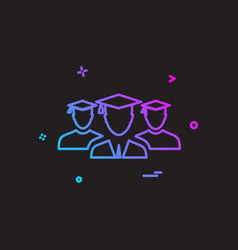 Student group icon design Royalty Free Vector Image