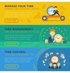 Time management banners Royalty Free Vector Image