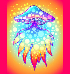 Magic mushrooms psychedelic hallucination Vector Image
