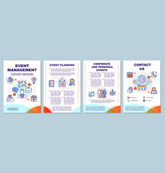 Event management poster template layout seminar Vector Image