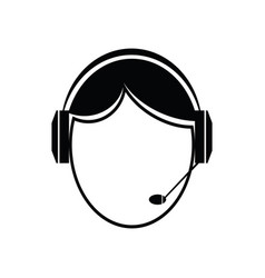 Call center help customer service logo support Vector Image