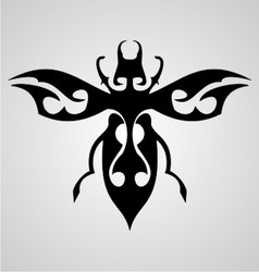 Tribal style bug tattoo Royalty Free Vector Image