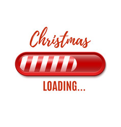 Christmas loading bar on winter background Vector Image