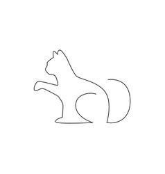 One continuous line drawing simple cute Royalty Free Vector