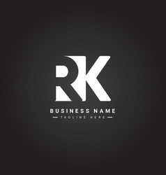 Initial rk letter logo with creative modern Vector Image