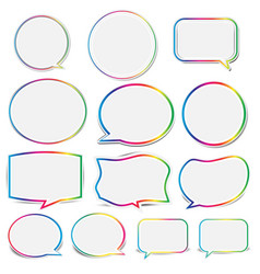 Speech bubble colorful set Royalty Free Vector Image