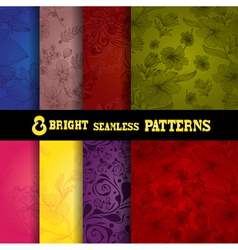 Seamless patterns set Royalty Free Vector Image