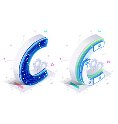 Sign the letter C Royalty Free Vector Image - VectorStock