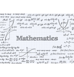 Mathematics school notebook template back to Vector Image