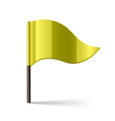 Yellow waving flag Royalty Free Vector Image - VectorStock