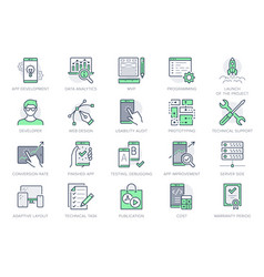 Development line icon outline Royalty Free Vector Image