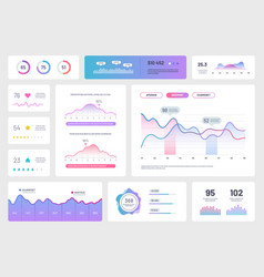 Data dashboard modern infographic ui interface Vector Image