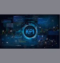 Key performance indicator kpi background Vector Image